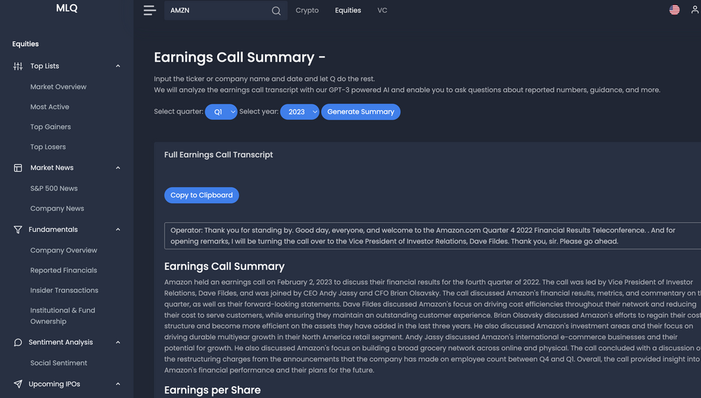 Amazon (AMZN) Q4 2022: Earnings Call Summary